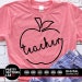 Teacher Svg, Apple Svg, Back to School Svg, Teacher Life Svg Dxf Eps ...