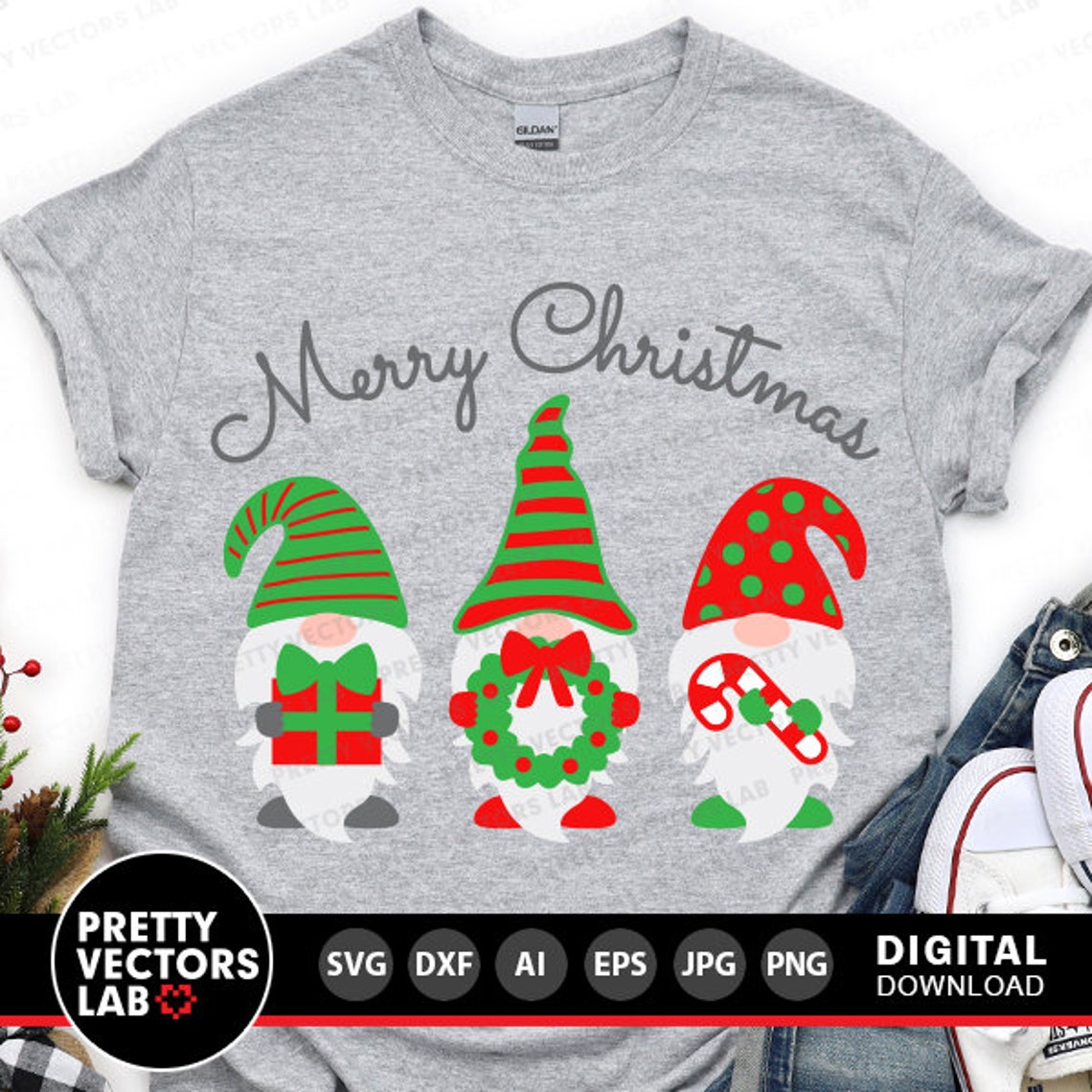Merry Christmas Gnomes Svg, Christmas Svg, Gnome Svg Dxf Eps Png ...