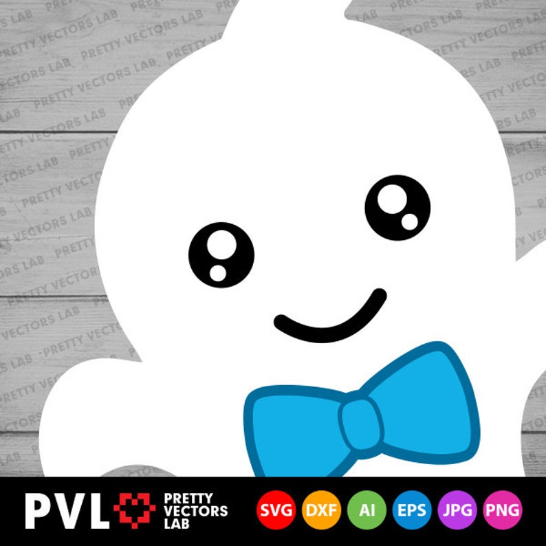 Halloween Svg Cute Ghosts Svg Little Ghost With Bow Svg Boy | Etsy