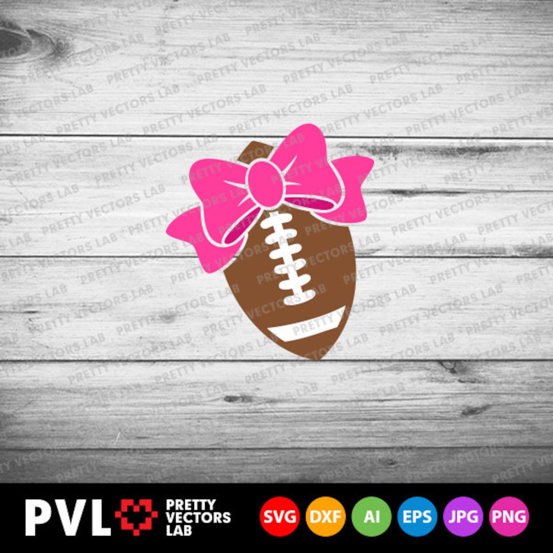 Football With Bow Svg Football Svg Kids Cut File Cheer - Etsy