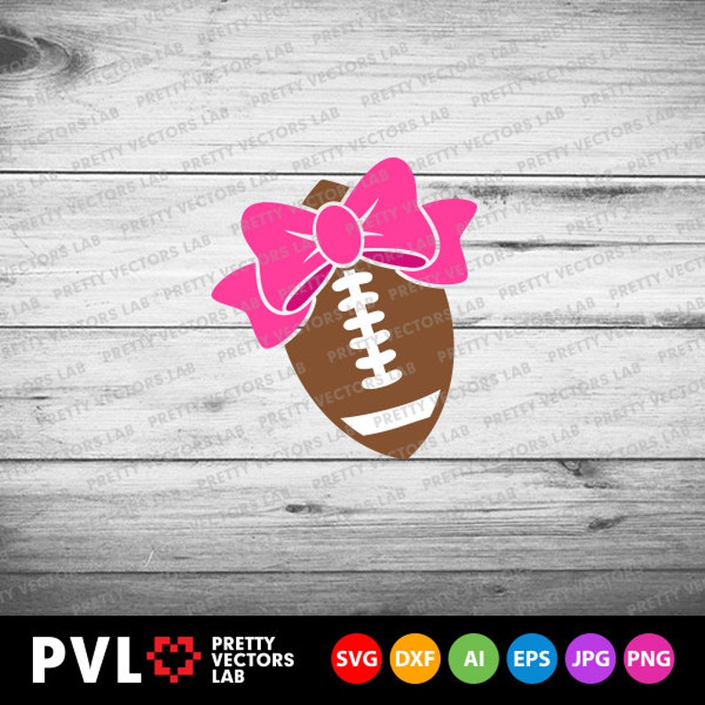 Football With Bow Svg, Football Svg, Kids Cut File, Cheer Sister Svg ...