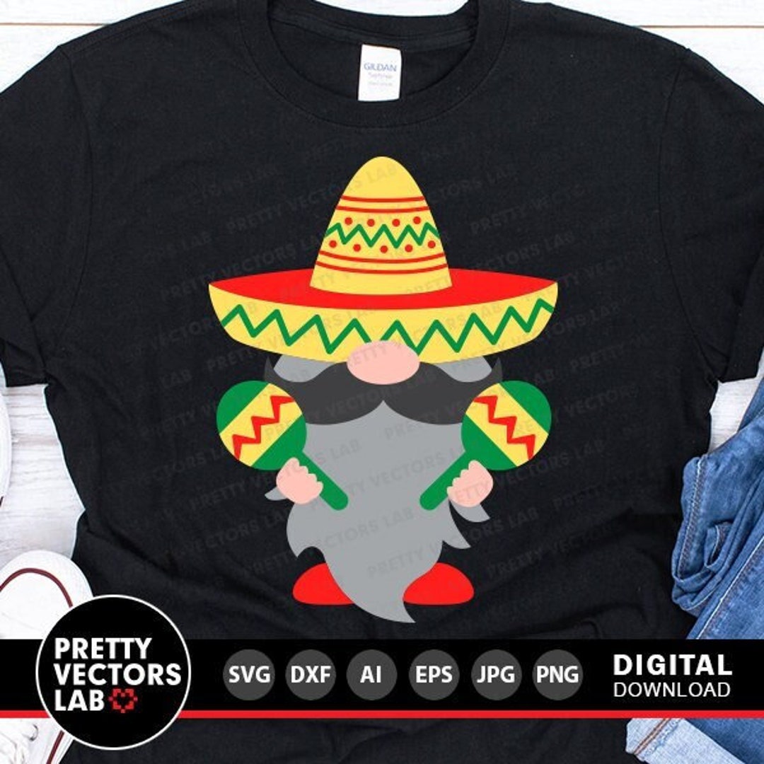 Cinco De Mayo Gnome Svg, Fiesta Cut Files, Funny Gnome With Maracas Svg ...