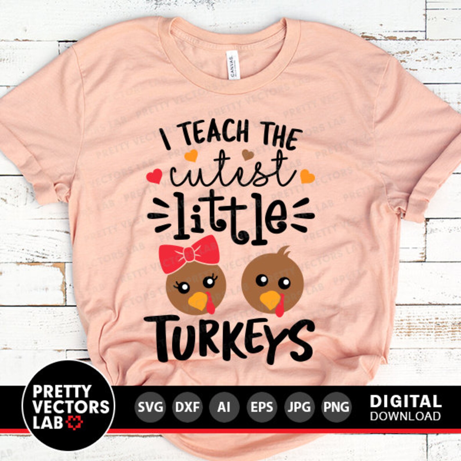 I Teach the Cutest Little Turkeys Svg Thanksgiving Svg Dxf - Etsy