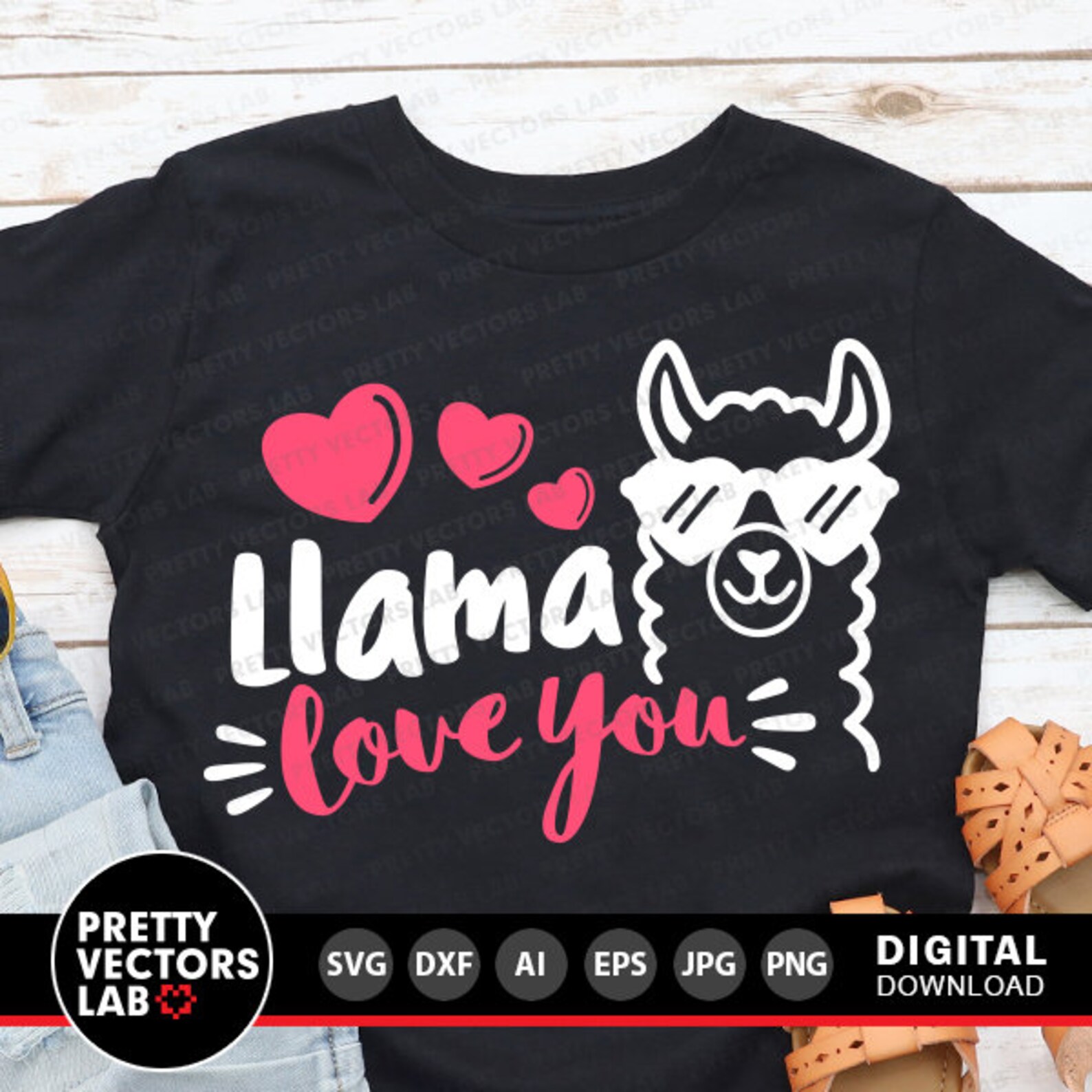 Valentine Llama Svg Llama Love You Svg Valentine's Day - Etsy