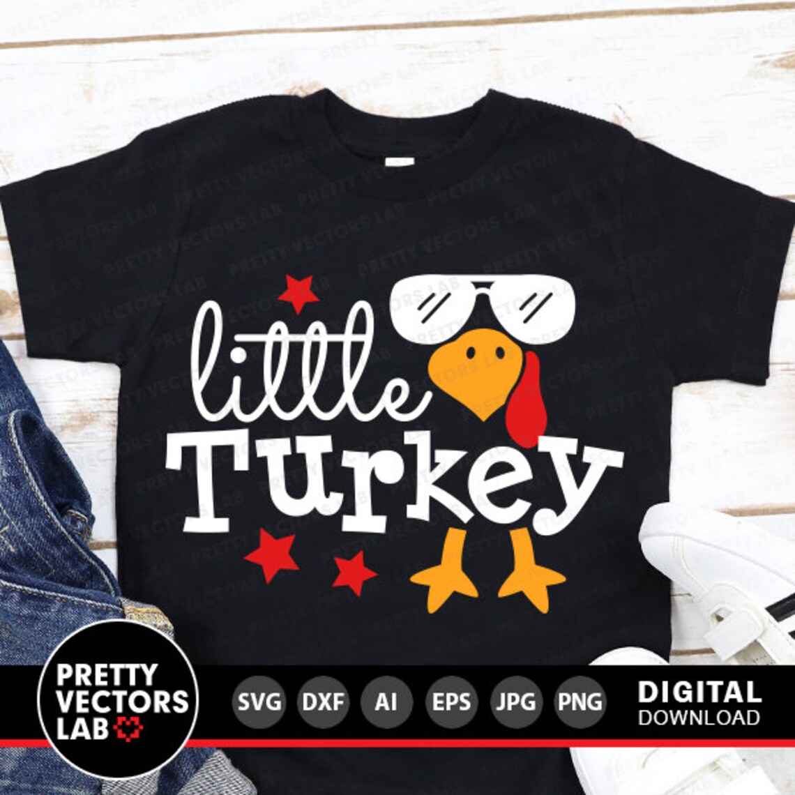 Little Turkey Svg Boys Thanksgiving Svg Dxf Eps Png Boy - Etsy