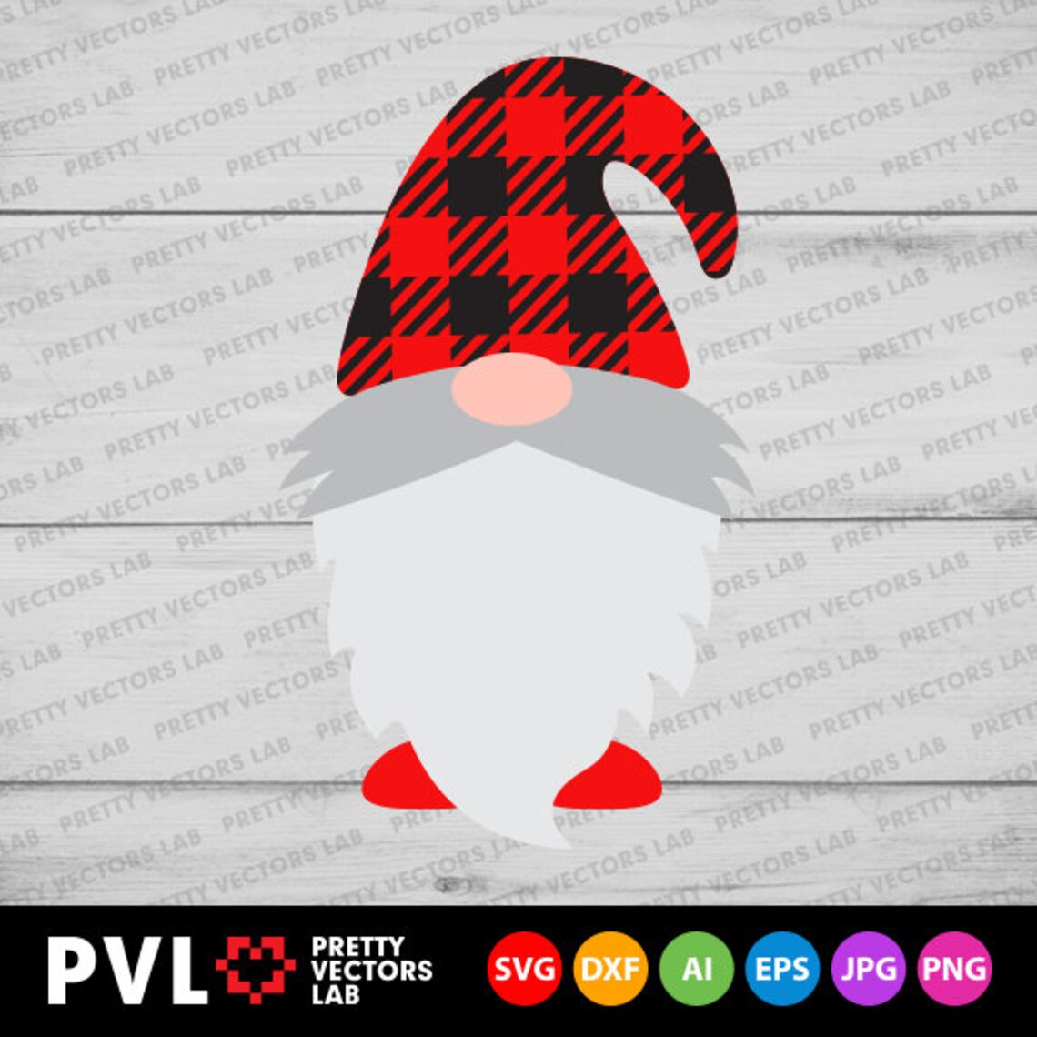 Buffalo Plaid Gnome Svg Christmas Gnome Svg Christmas Svg | Etsy