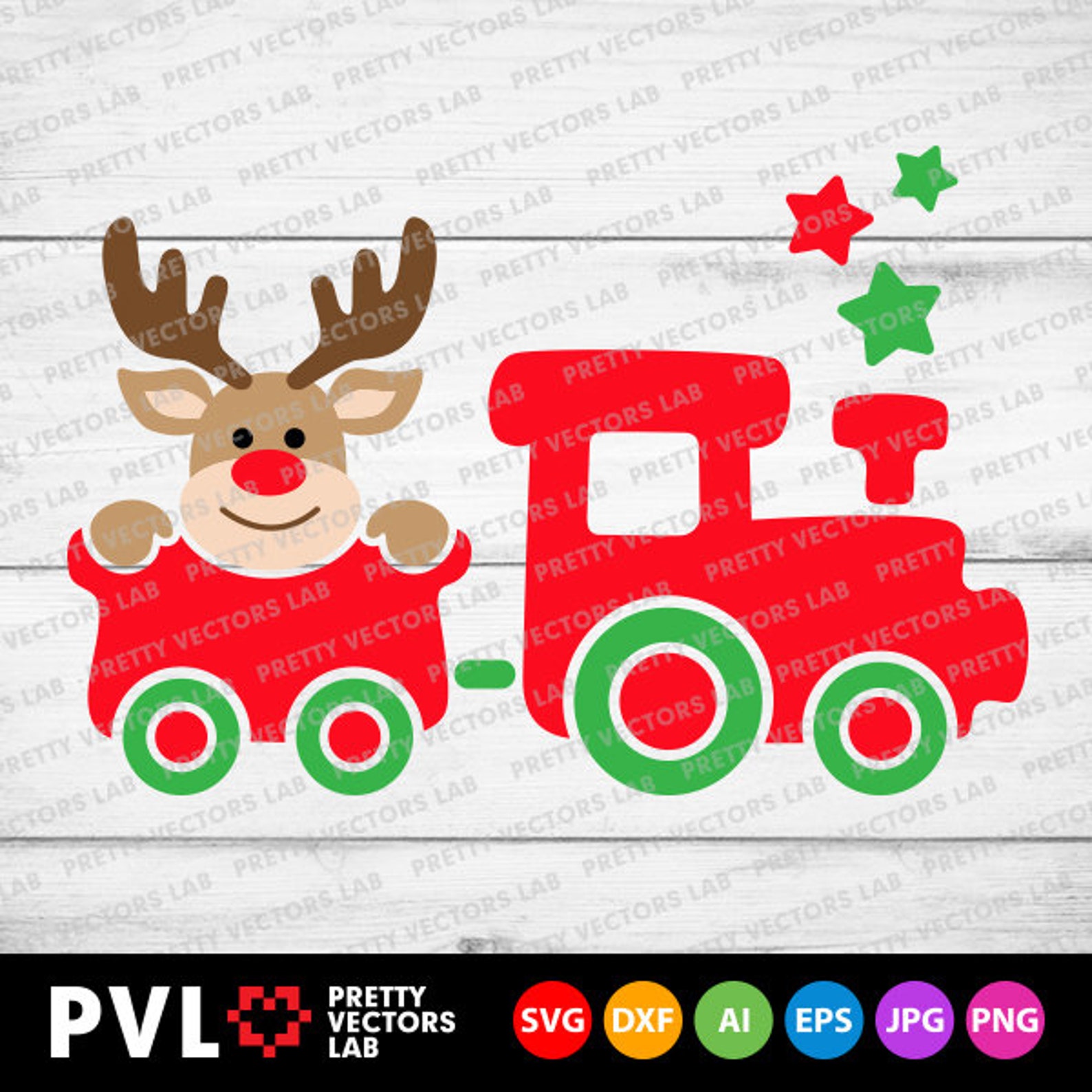 Christmas Train With Reindeer Svg Boy Christmas Svg Reindeer | Etsy