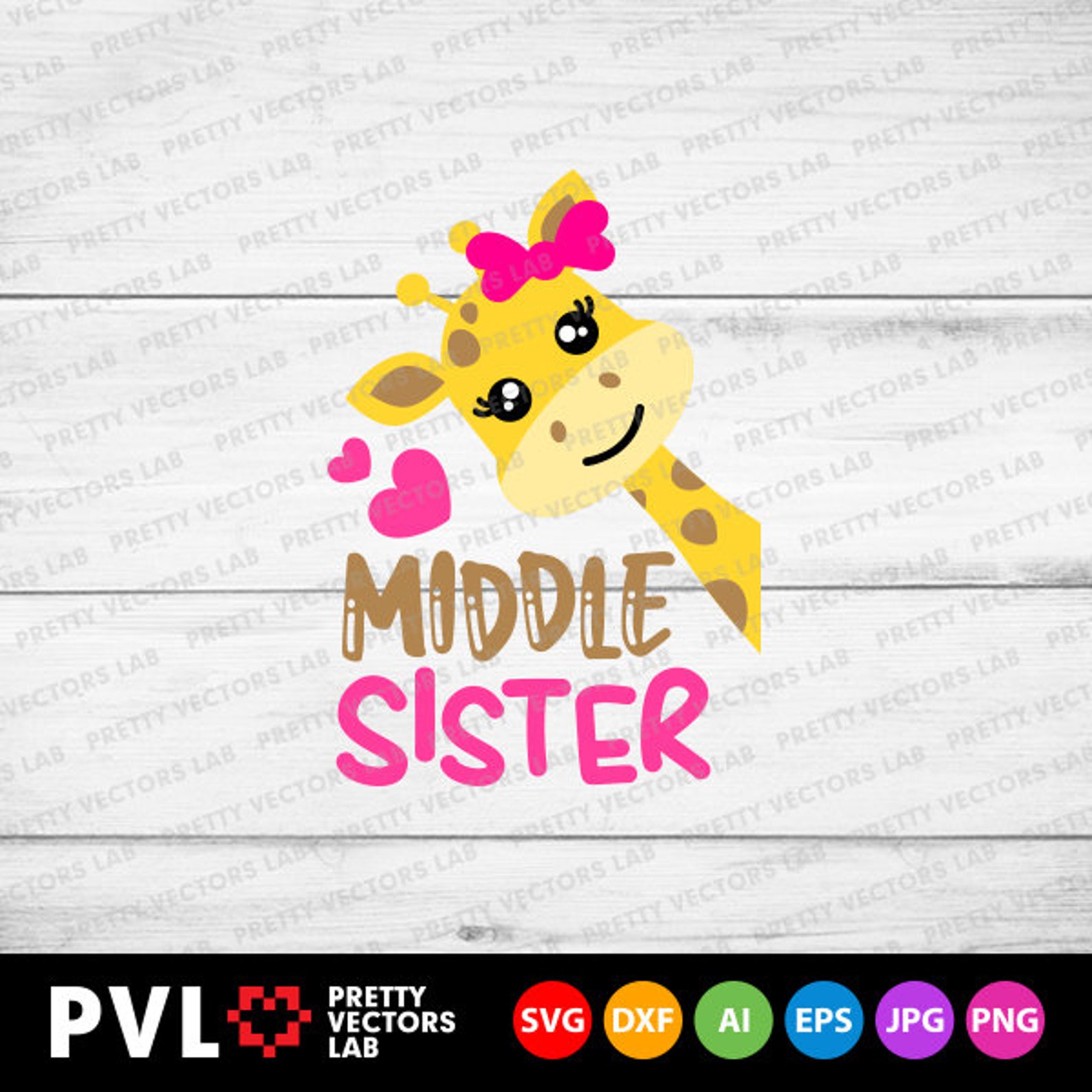Middle Sister Svg Sister Cut Files Sibling Quote Svg Dxf Eps - Etsy