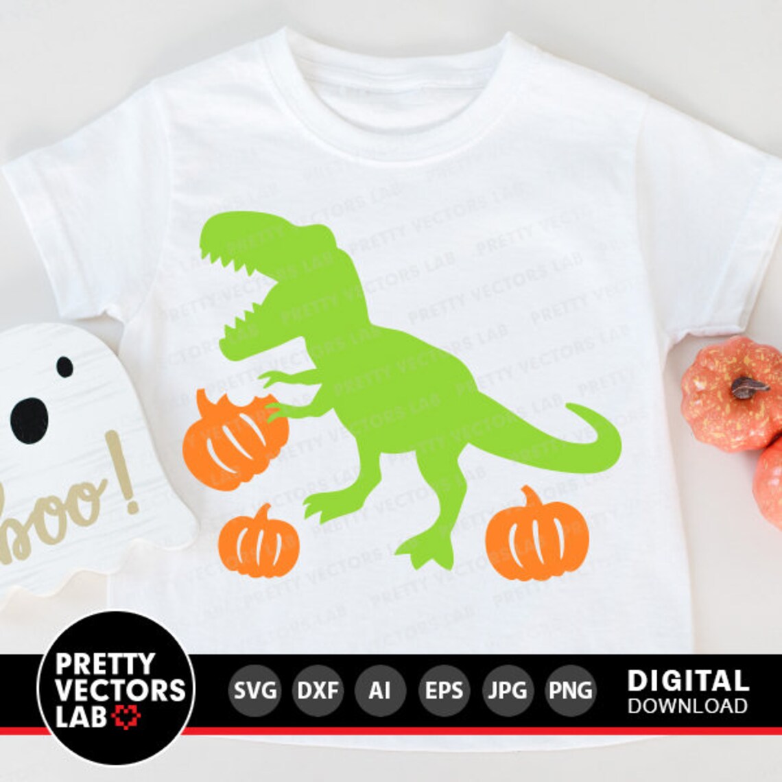 Dinosaur With Pumpkin Svg, Fall T-rex Svg Dxf Eps Png, Thanksgiving Cut ...