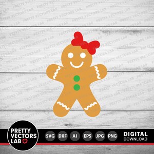 Christmas Svg, Gingerbread Girl Svg, Gingerbread Svg, Dxf, Eps, Png ...