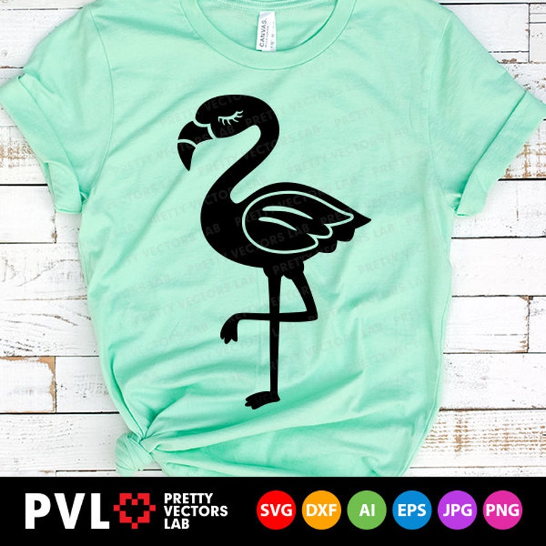 Flamingo Svg Cute Flamingo Cut Files Summer Svg Dxf Eps - Etsy