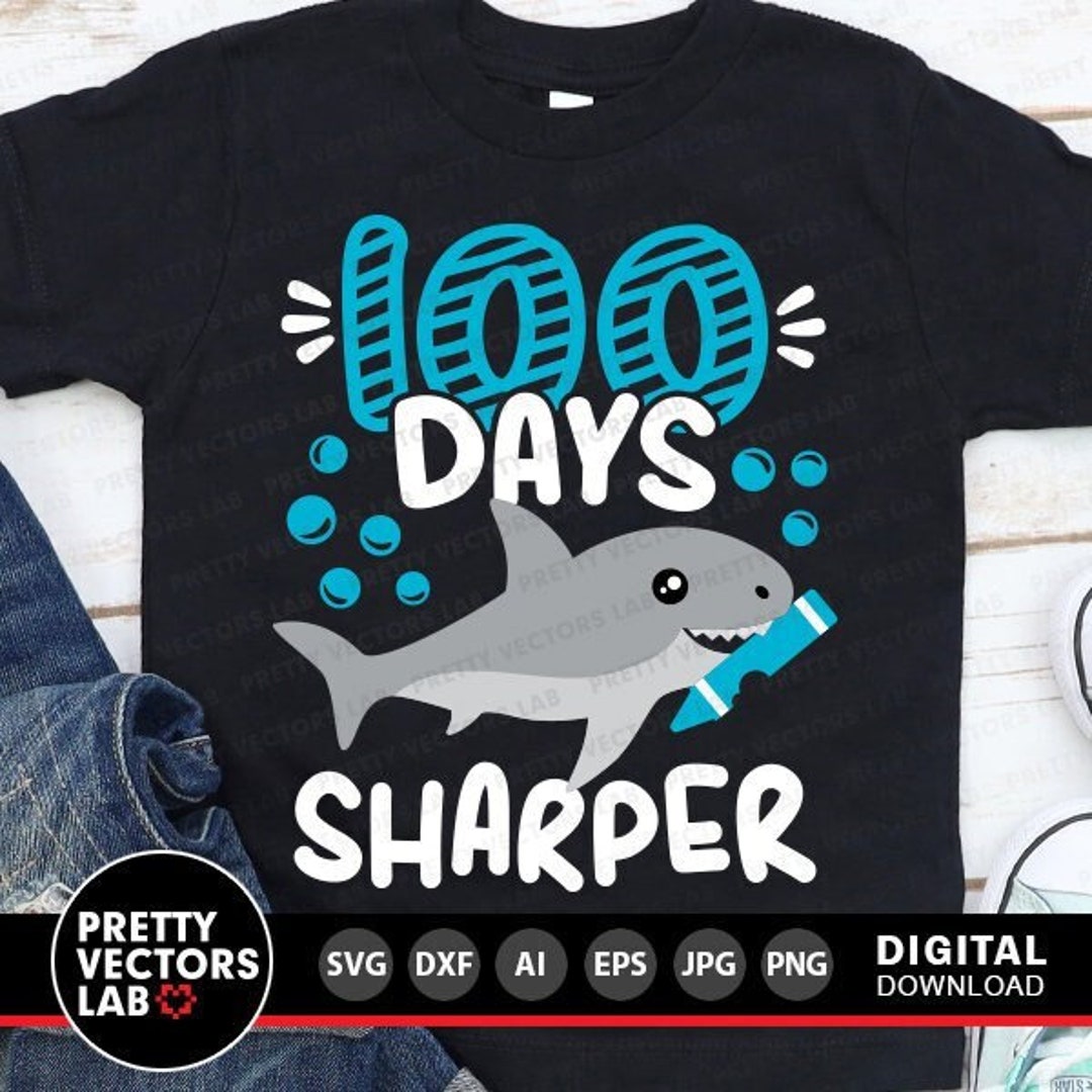 100 Days Sharper Svg, 100th Day of School Svg, Dxf, Eps, Png, Kids Svg ...