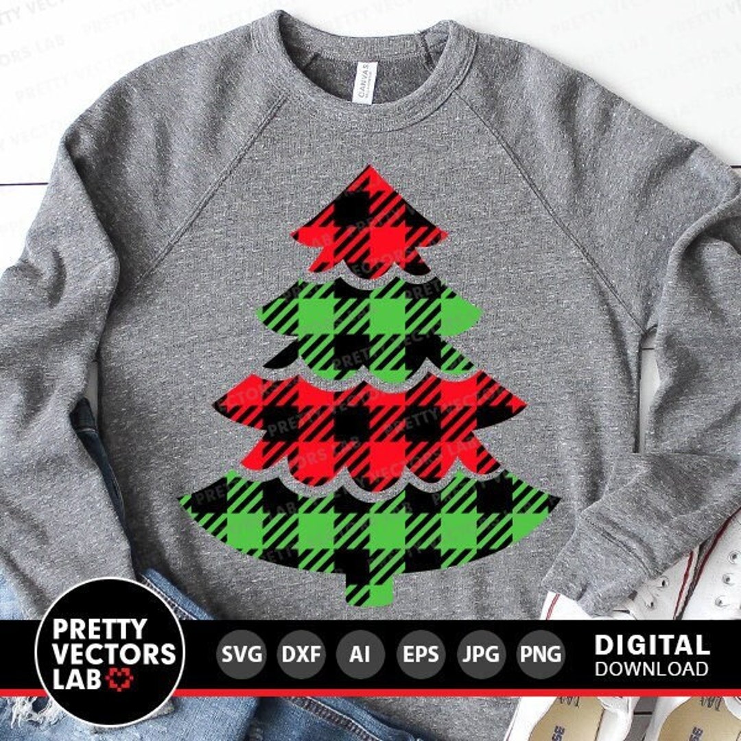 Christmas Tree Svg, Buffalo Plaid Svg, Christmas Svg Dxf Eps Png ...