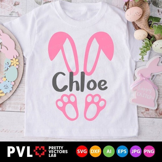 Bunny Svg Easter Cut Files Girls Monogram Svg Easter Bunny | Etsy
