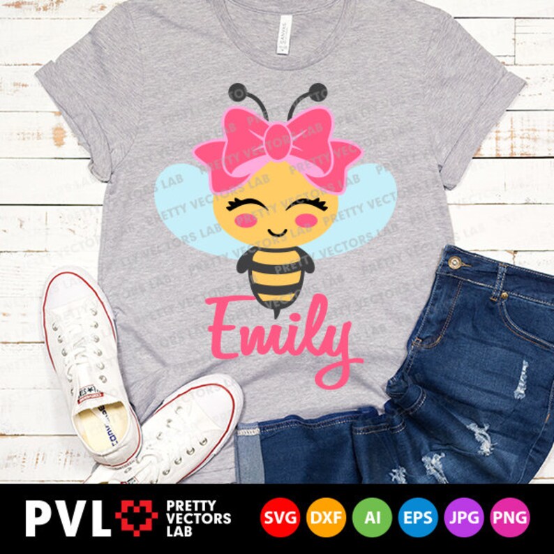 Bee Svg Bee Girl Svg Bee With Bow Cut Files Birthday Party - Etsy