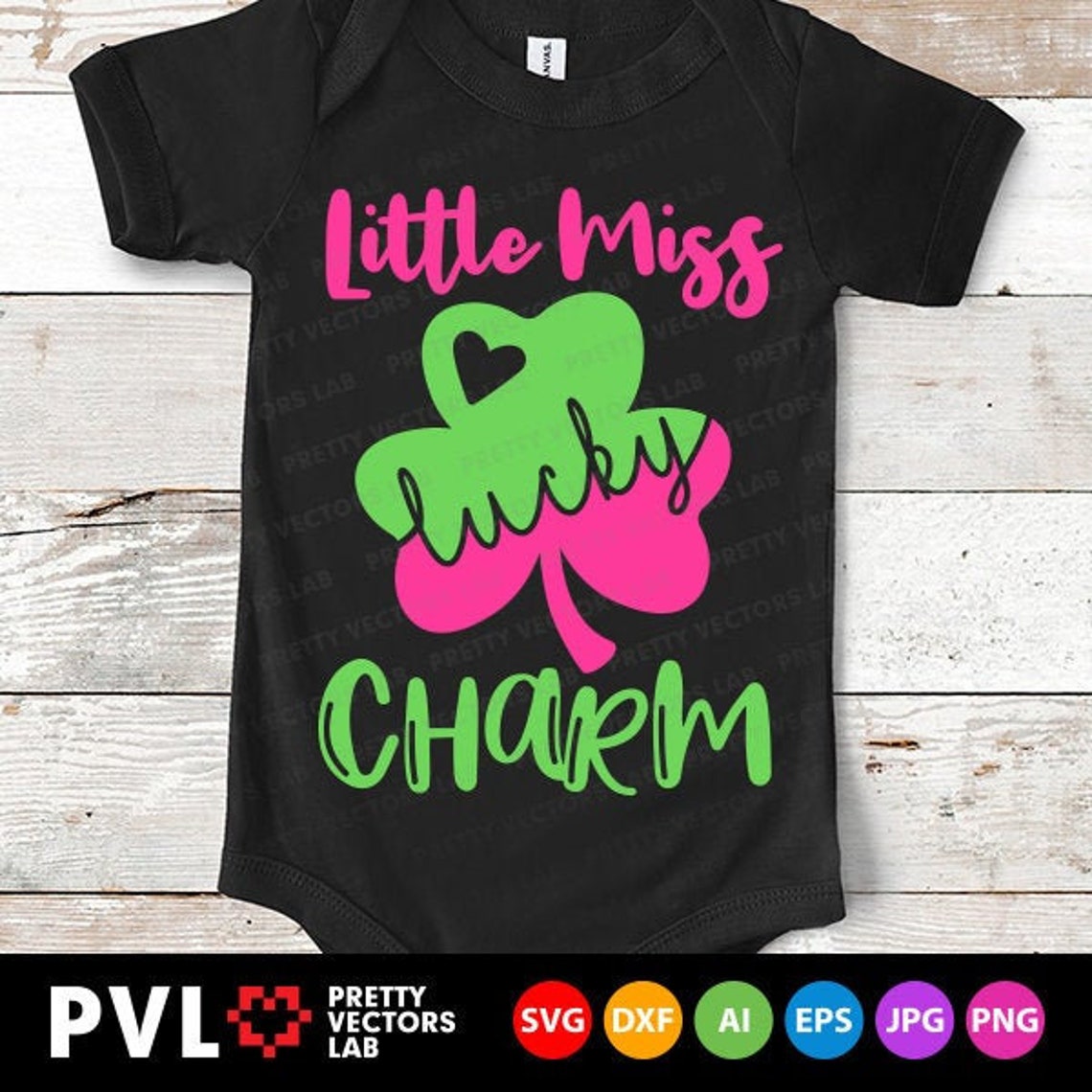 Little Miss Lucky Charm Svg St. Patrick's Day Svg Lucky | Etsy