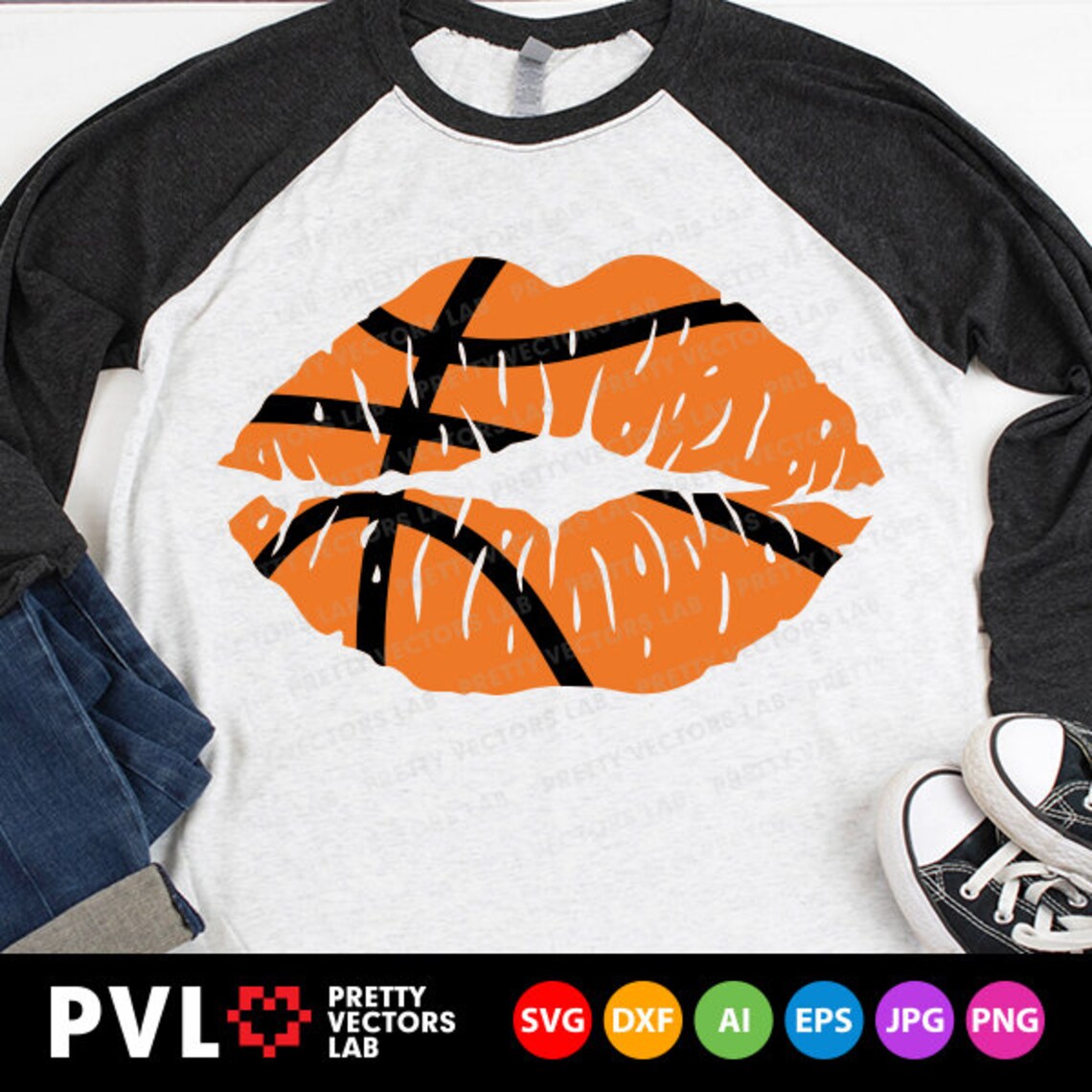 Basketball Lips Svg Grunge Basketball Svg Cheerleader Svg - Etsy