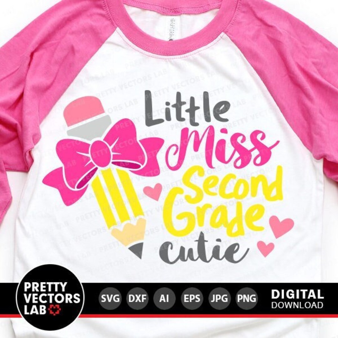 Little Miss Second Grade Cutie Svg, Back to School Svg, 2nd Grade ...