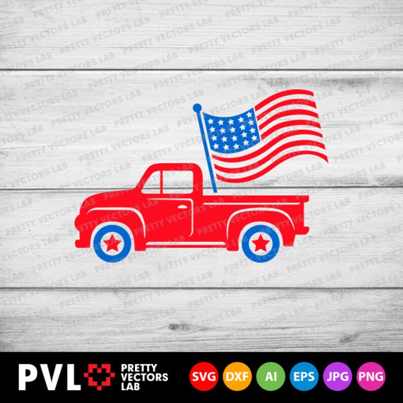 4th of July Truck Svg 4th of July Svg American Flag Svg - Etsy