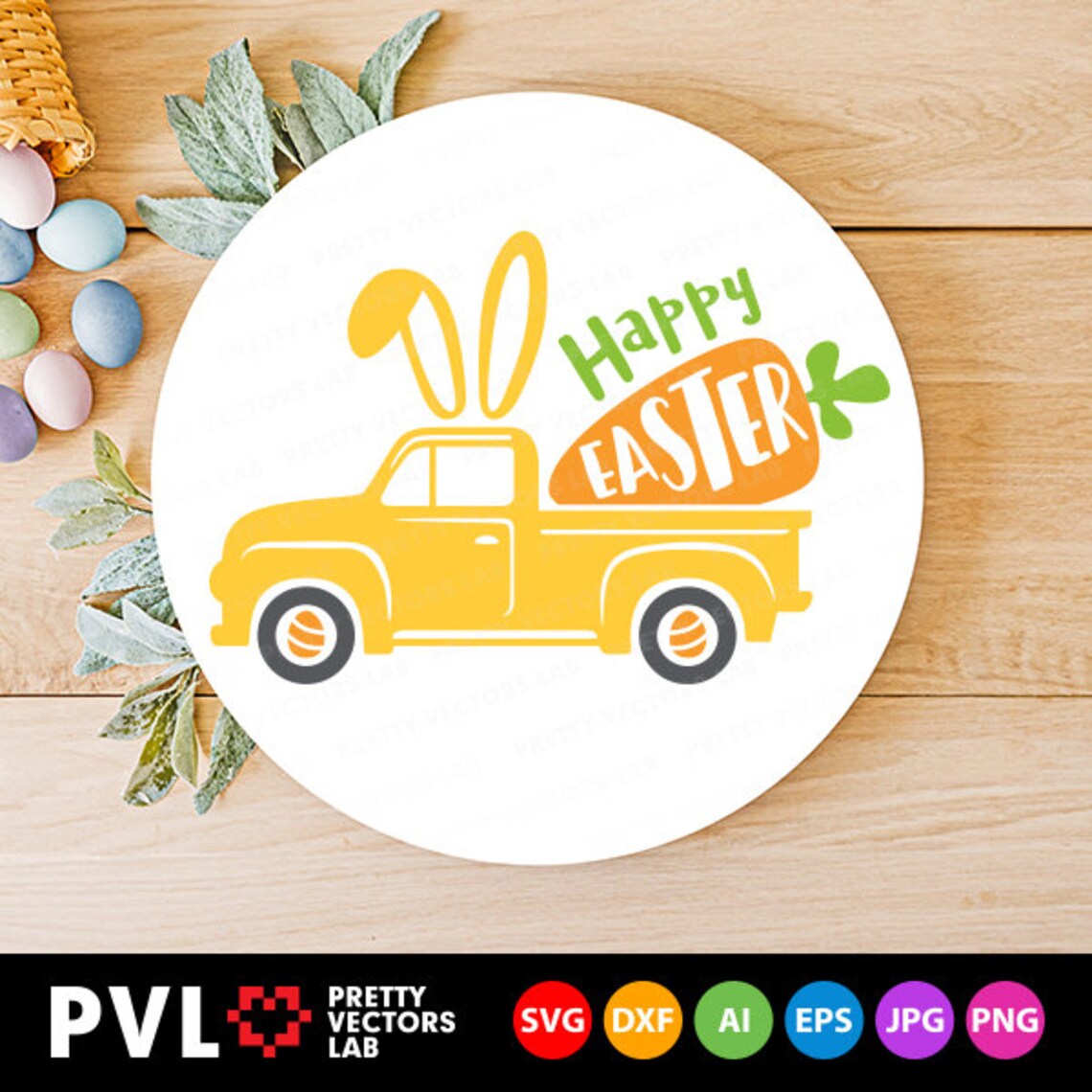 Happy Easter Svg Easter Truck Svg Easter Cut Files Vintage - Etsy