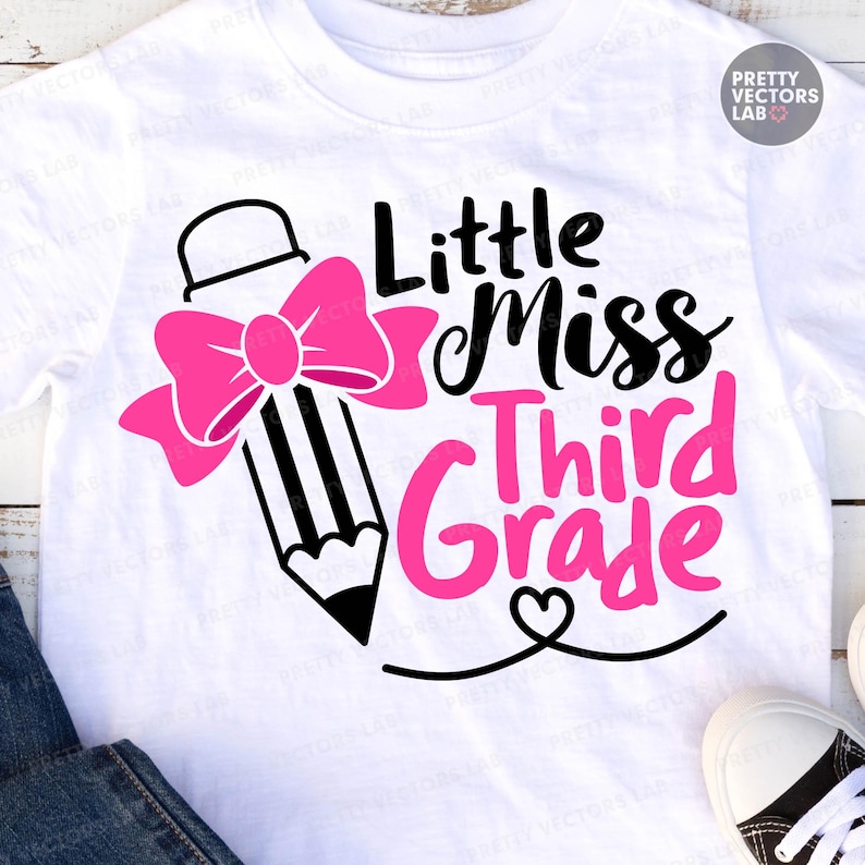 Little Miss Third Grade PNG SVG, Back to School Svg Png, 3rd Grade ...