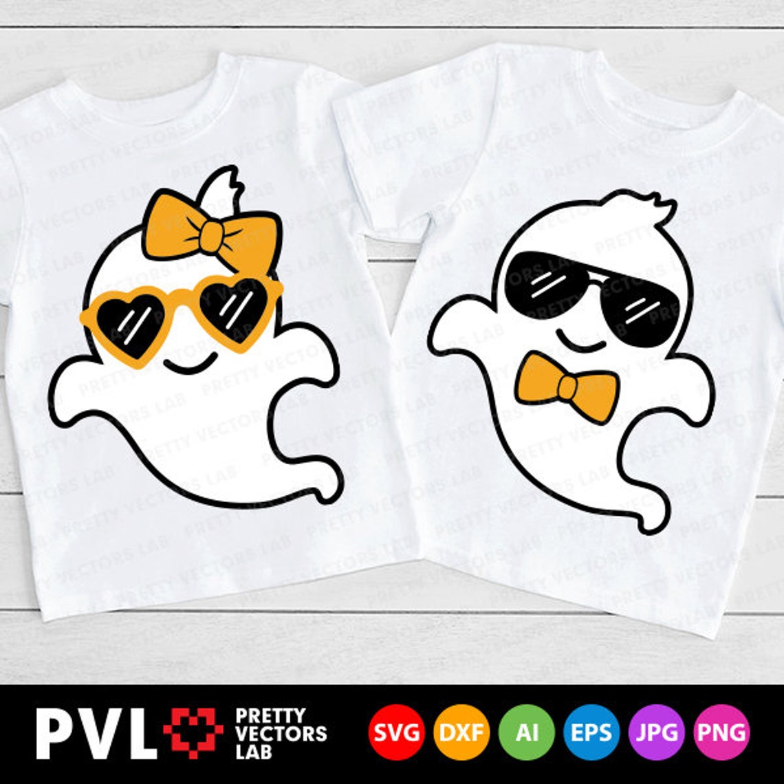 Cute Ghosts Svg Halloween Cut Files Kids Svg Dxf Eps Png | Etsy