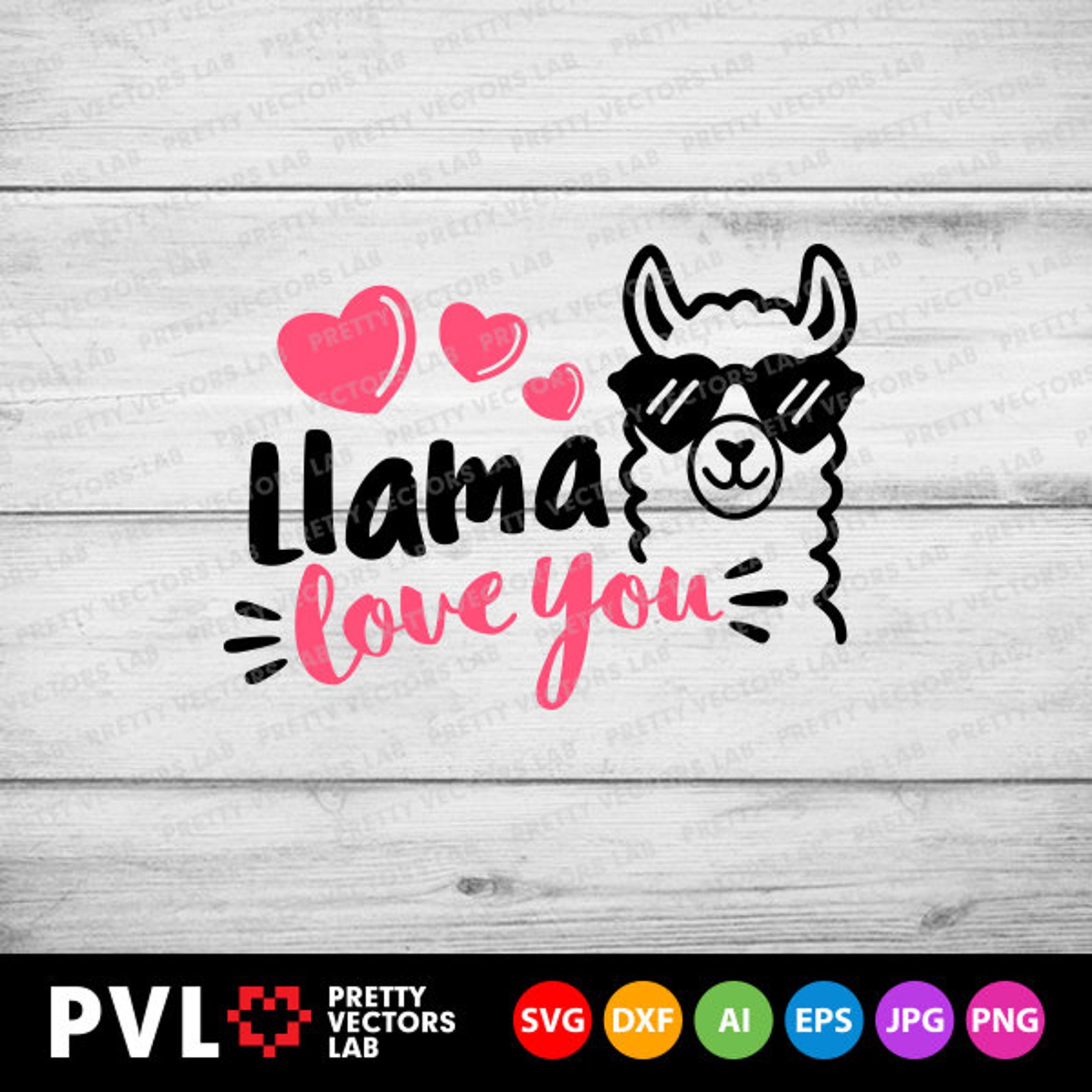 Valentine Llama Svg Llama Love You Svg Valentine's Day | Etsy