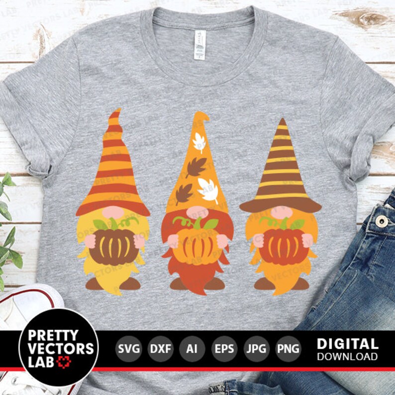 Fall Gnomes Svg Autumn Gnomes Svg Gnome With Pumpkin Cut - Etsy
