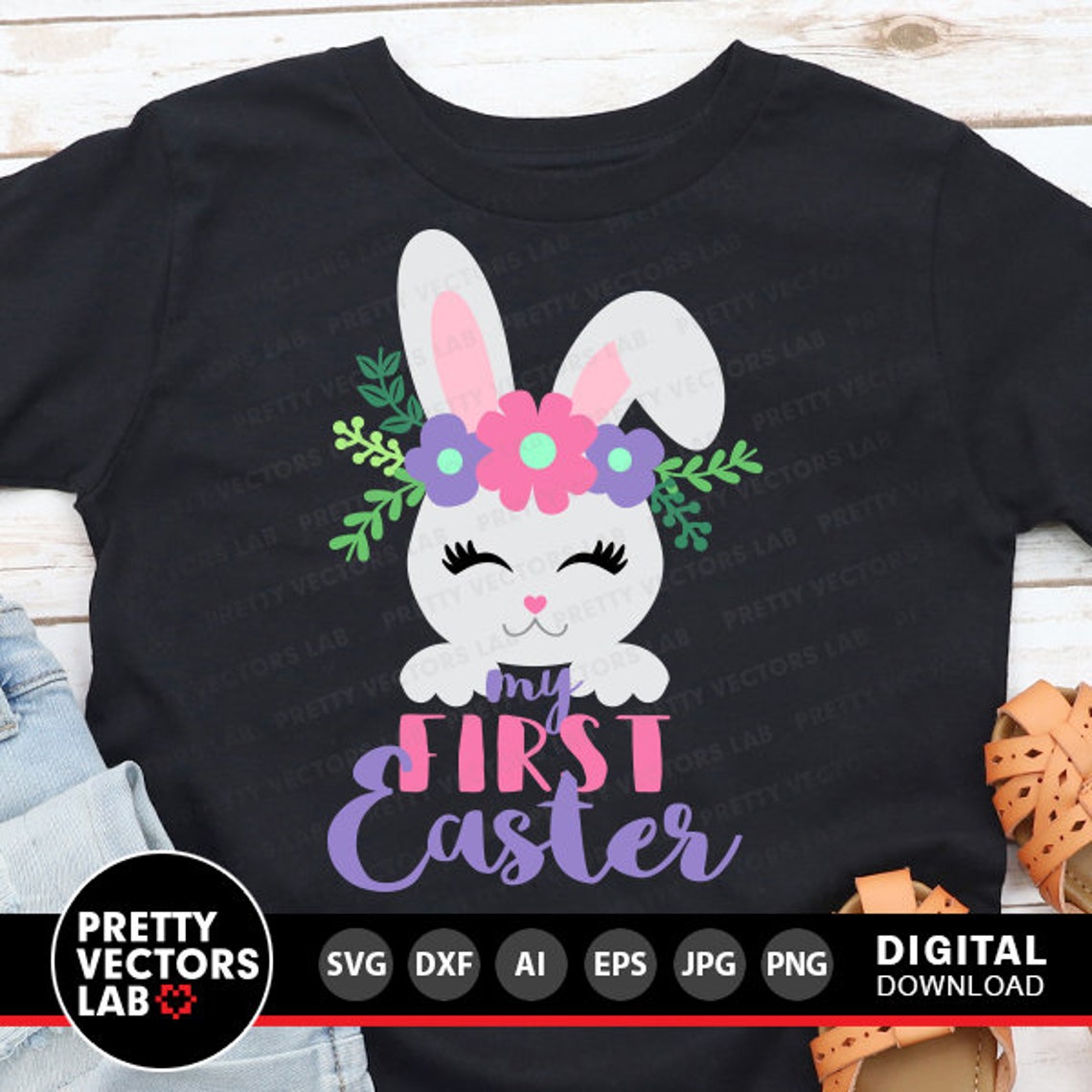 My First Easter Svg, My 1st Easter Bunny Svg, Easter Bunny Cut Files ...