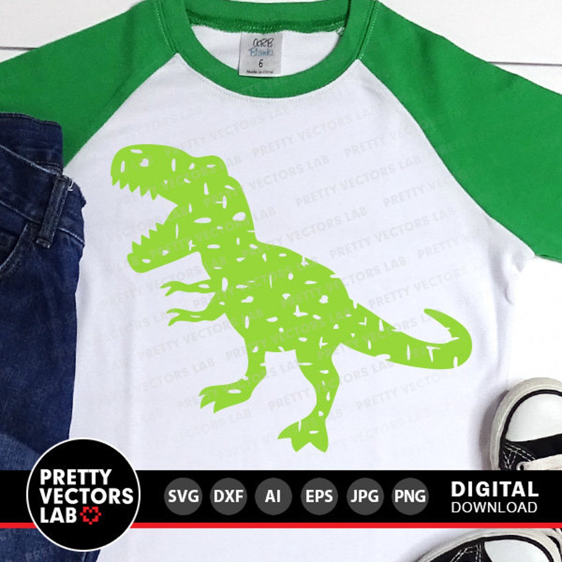 Grunge Dinosaur Svg Distressed Svg T-rex Shirt Design - Etsy