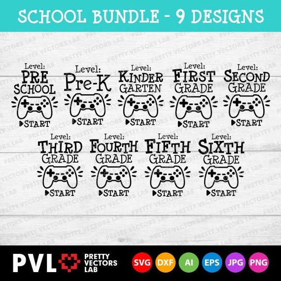 Video Game School Svg Bundle Back to School Svg Dxf Eps - Etsy