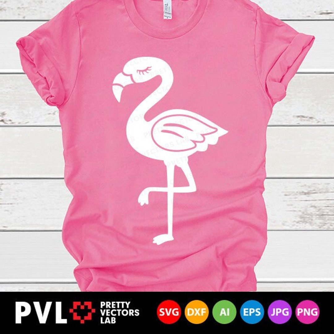 Flamingo Svg Cute Flamingo Cut Files Summer Svg Dxf Eps - Etsy