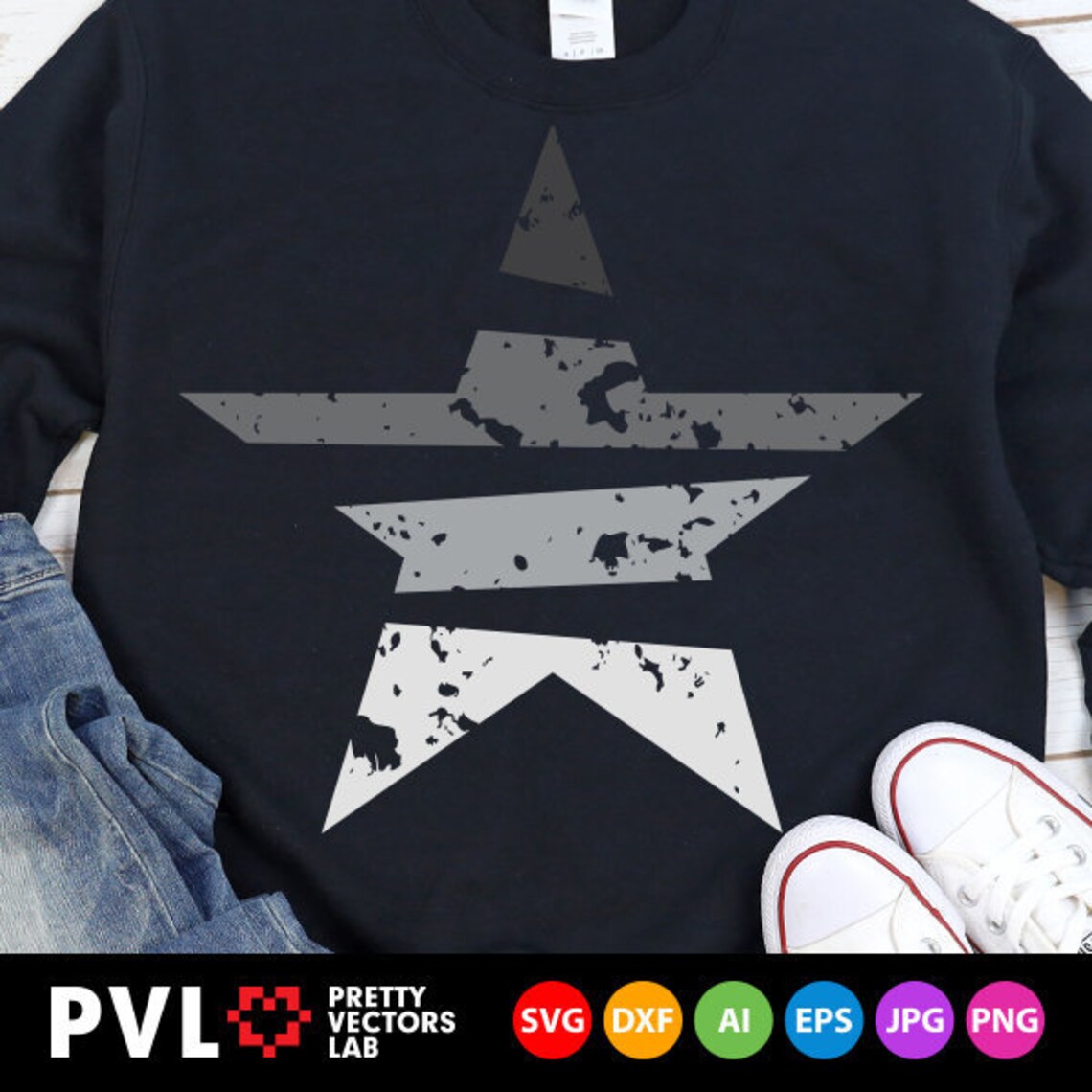Star Svg Grunge Star Svg Split Star Svg Dxf Eps Png - Etsy