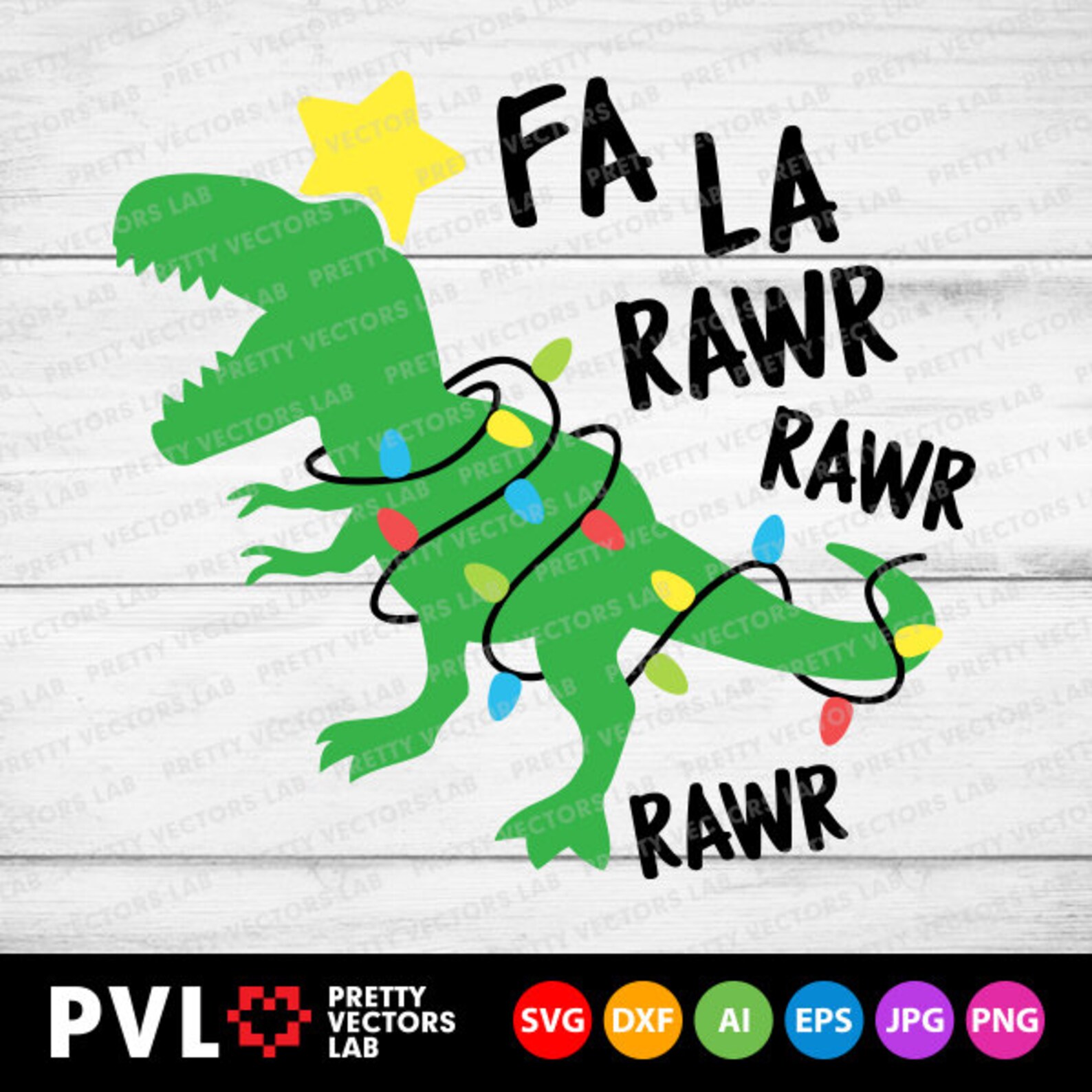 Christmas Dinosaur Svg Christmas T-rex Tree Svg Fa La Rawr - Etsy