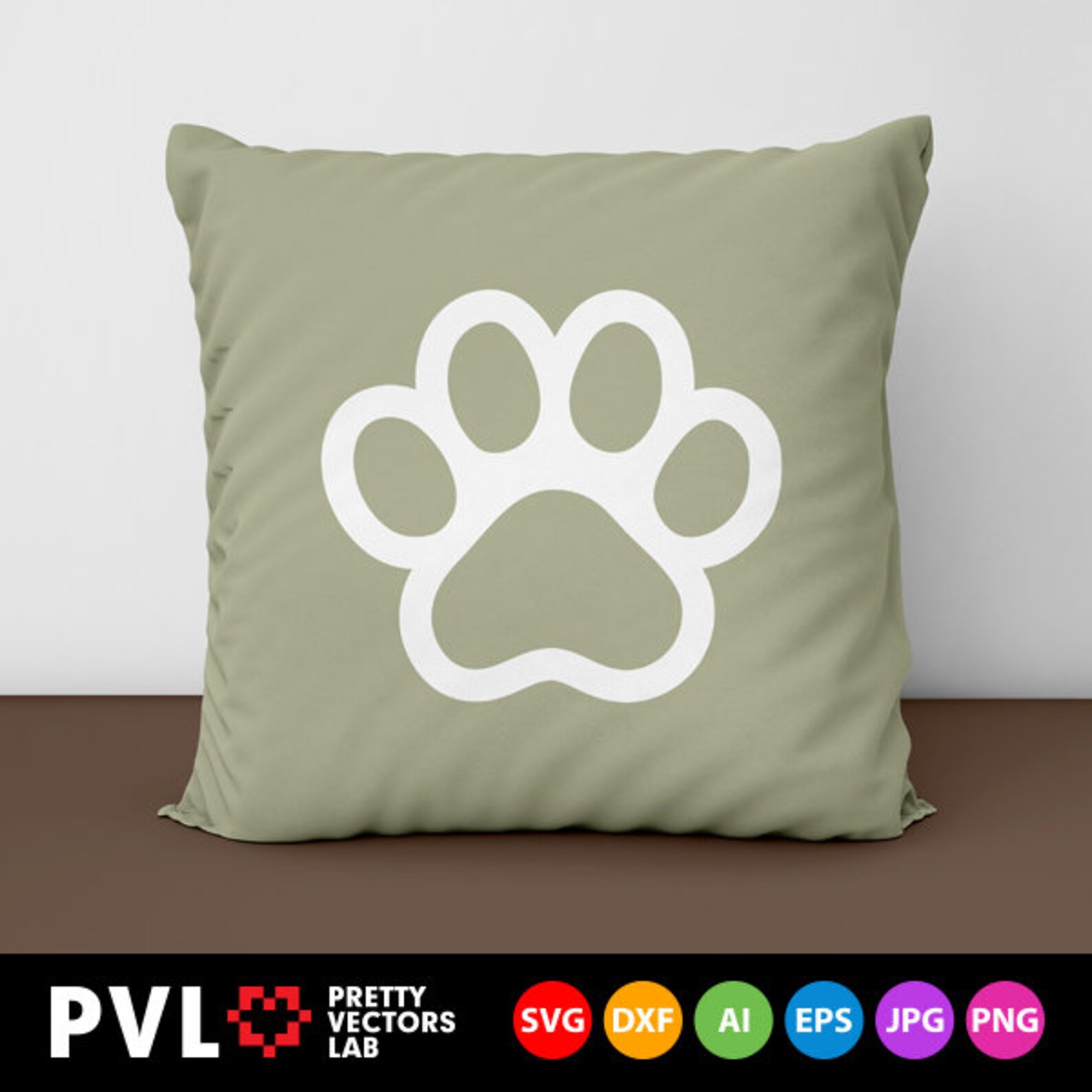 Paw Print Svg Paw Svg Dog Paw Cut Files Cat Paw Clipart - Etsy