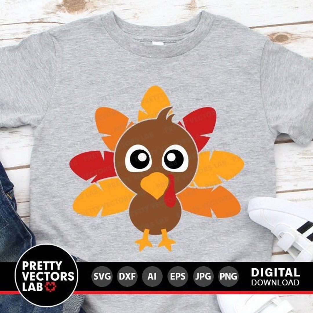 Boy Turkey Svg, Thanksgiving Svg, Baby Svg, Dxf, Eps, Png, Kids Cut ...