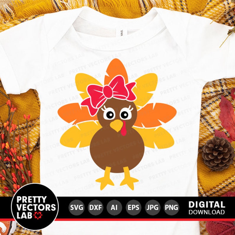 Girl Turkey Svg Thanksgiving Svg Dxf Eps Png Fall Cut Files - Etsy