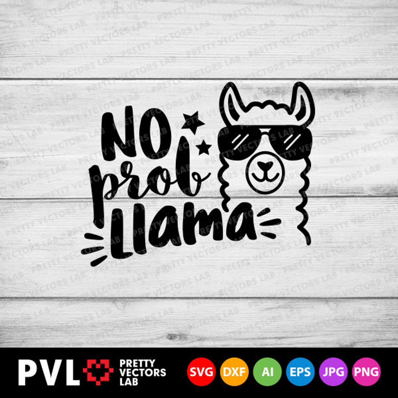 No Prob Llama Svg No Problem Llama Svg Dxf Eps Png Funny - Etsy