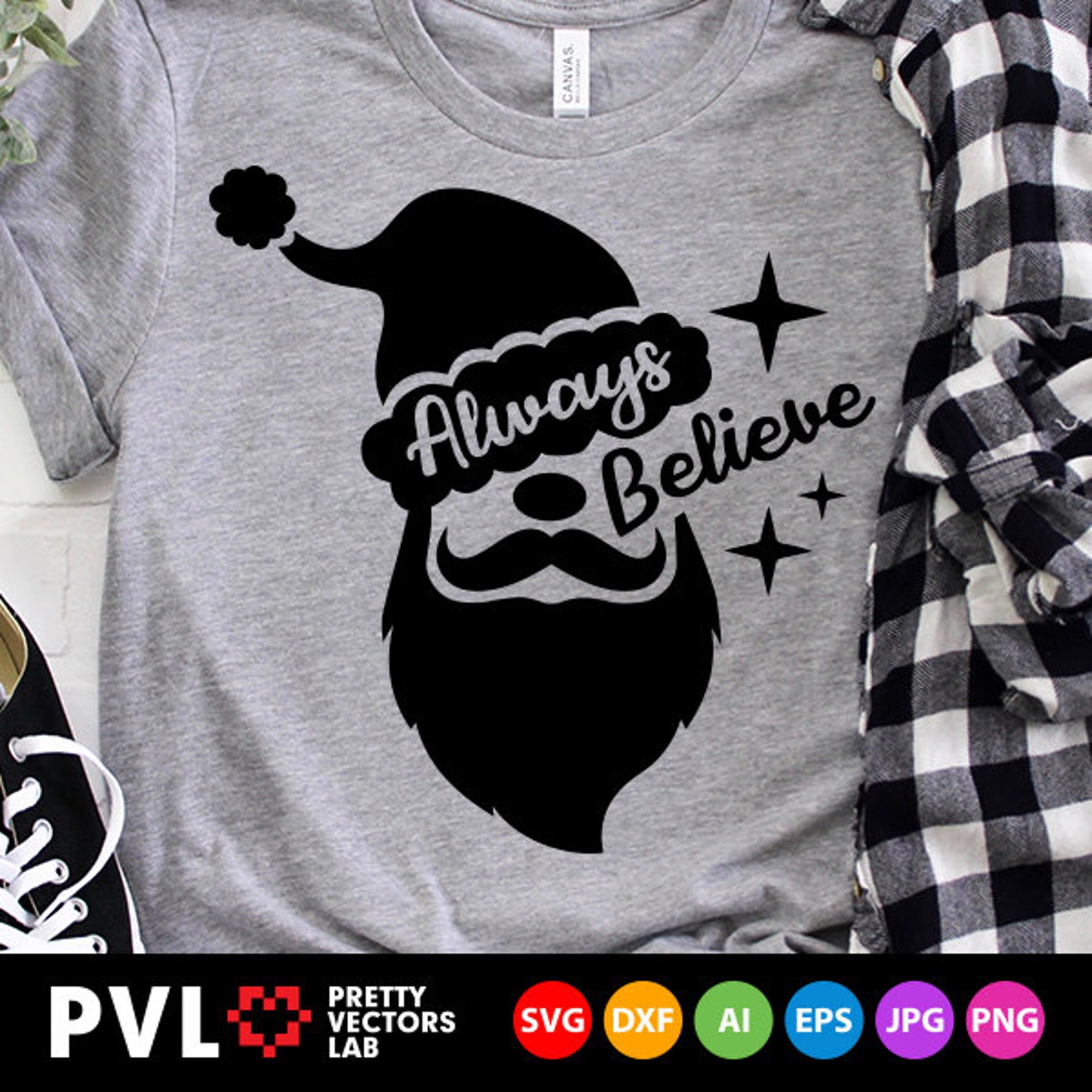 Christmas Svg Believe Svg Santa Svg Dxf Eps Png Christmas | Etsy