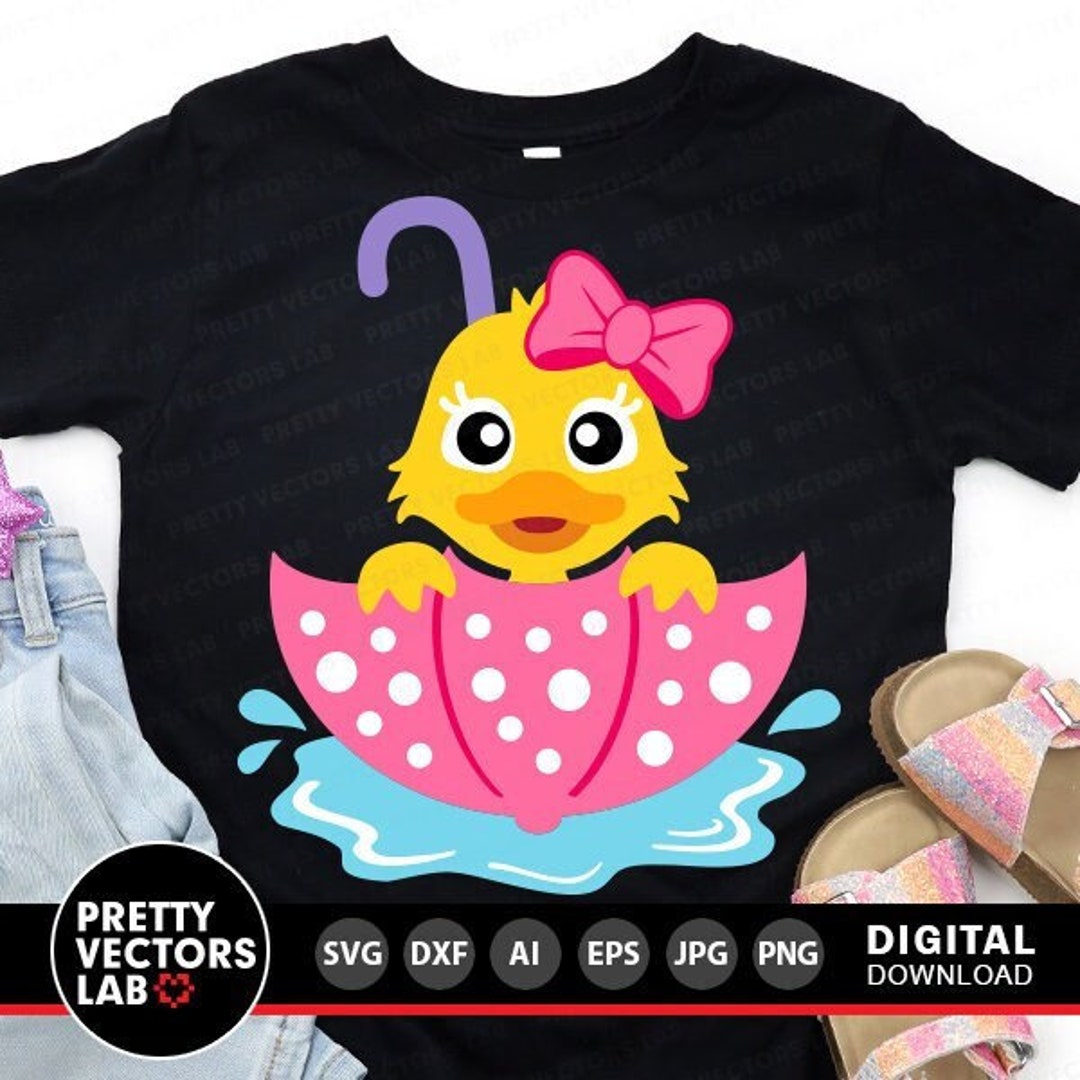 Duck Svg, Duck With Umbrella Cut File, Spring Svg, Dxf, Eps, Png, Girls ...