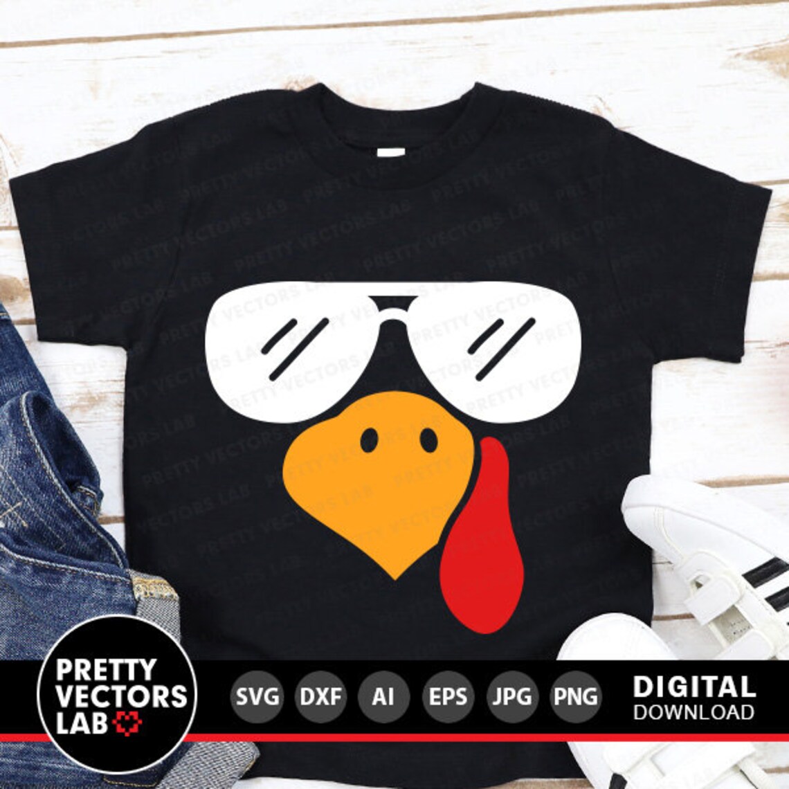 Turkey Face Svg Cool Turkey Svg Boys Thanksgiving Svg Dxf - Etsy