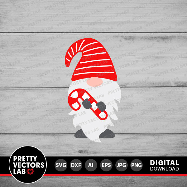 Christmas Svg Christmas Gnome Svg Gnome With Candy Cane Svg - Etsy