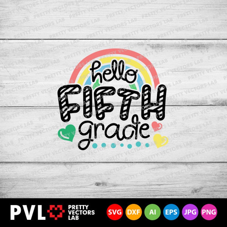 Hello Fifth Grade Svg Back to School Svg 5th Grade Cut - Etsy
