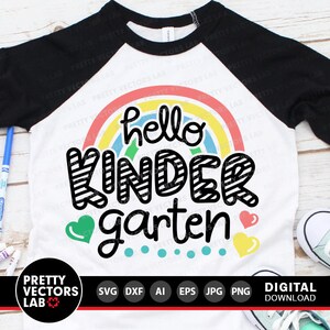 Hello Kindergarten Svg, Back to School Svg, Teacher Svg Dxf Eps Png ...