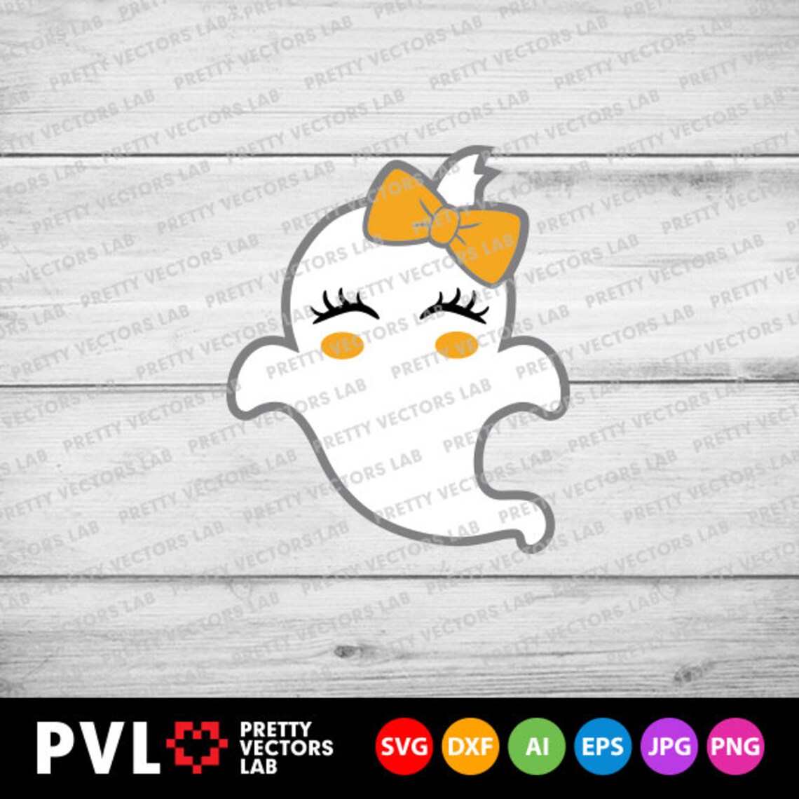 Halloween Svg Girl Ghost Svg Cute Ghost With Bow Svg Girls | Etsy
