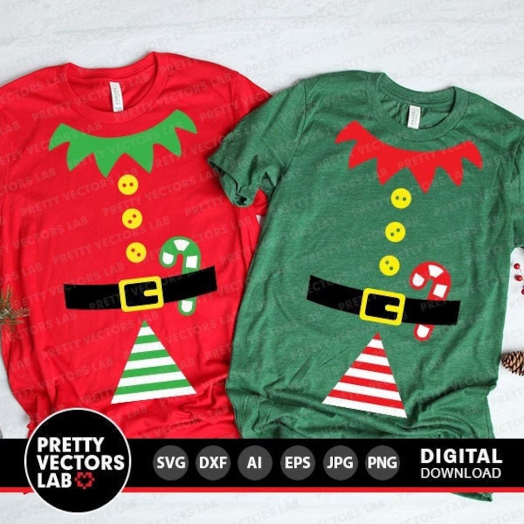 Christmas Elf Costume Svg, Elf Suit Svg, Elf Cut Files, Christmas Svg ...