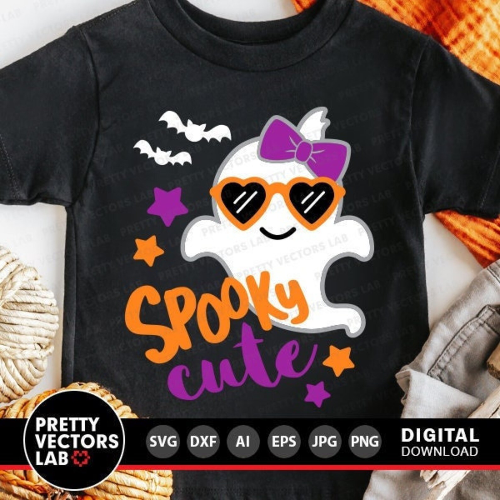 Spooky Cute Svg, Halloween Svg, Girl Ghost Svg, Dxf, Eps, Png, Girls ...