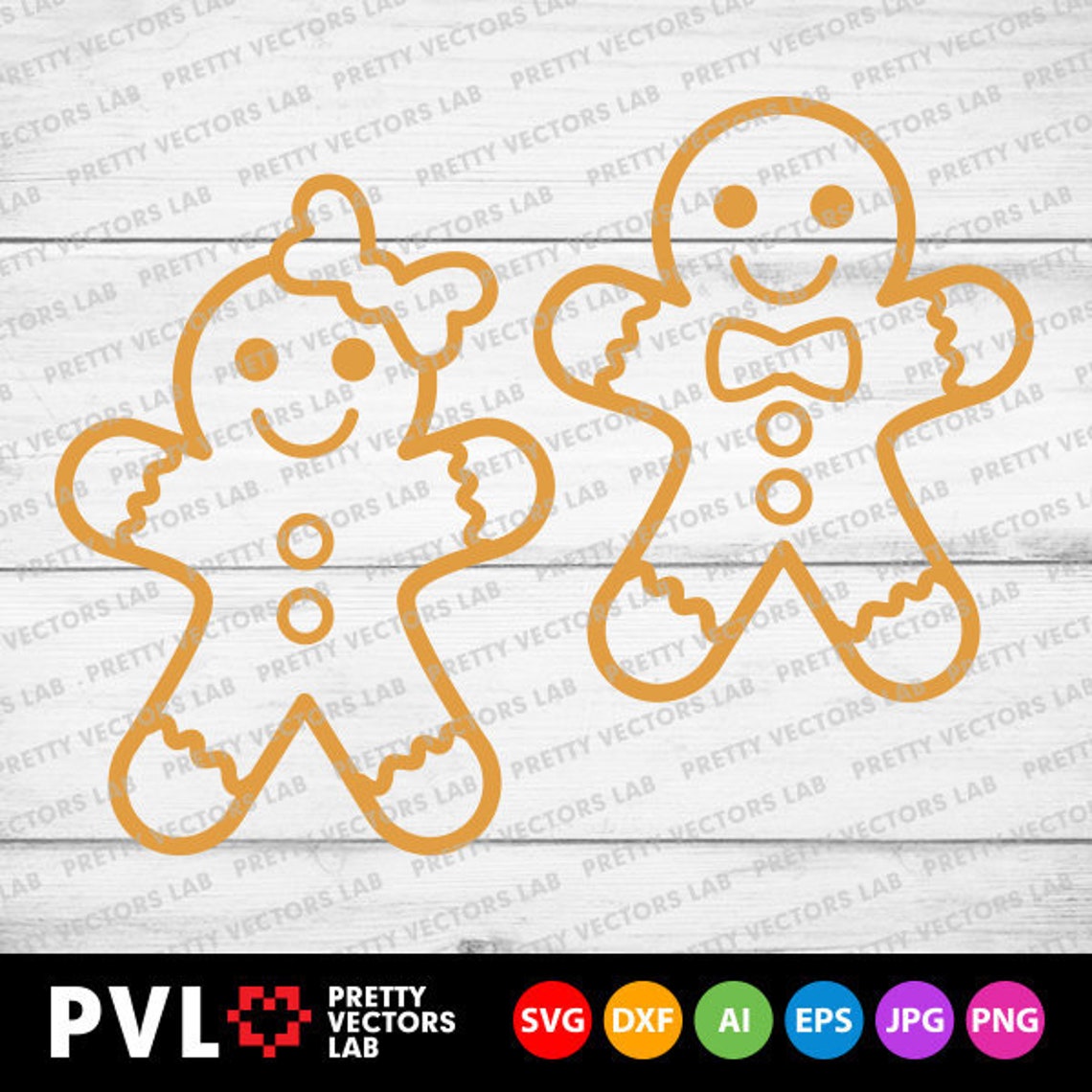 Gingerbread Cookies Svg Christmas Svg Gingerbread Couple Svg | Etsy