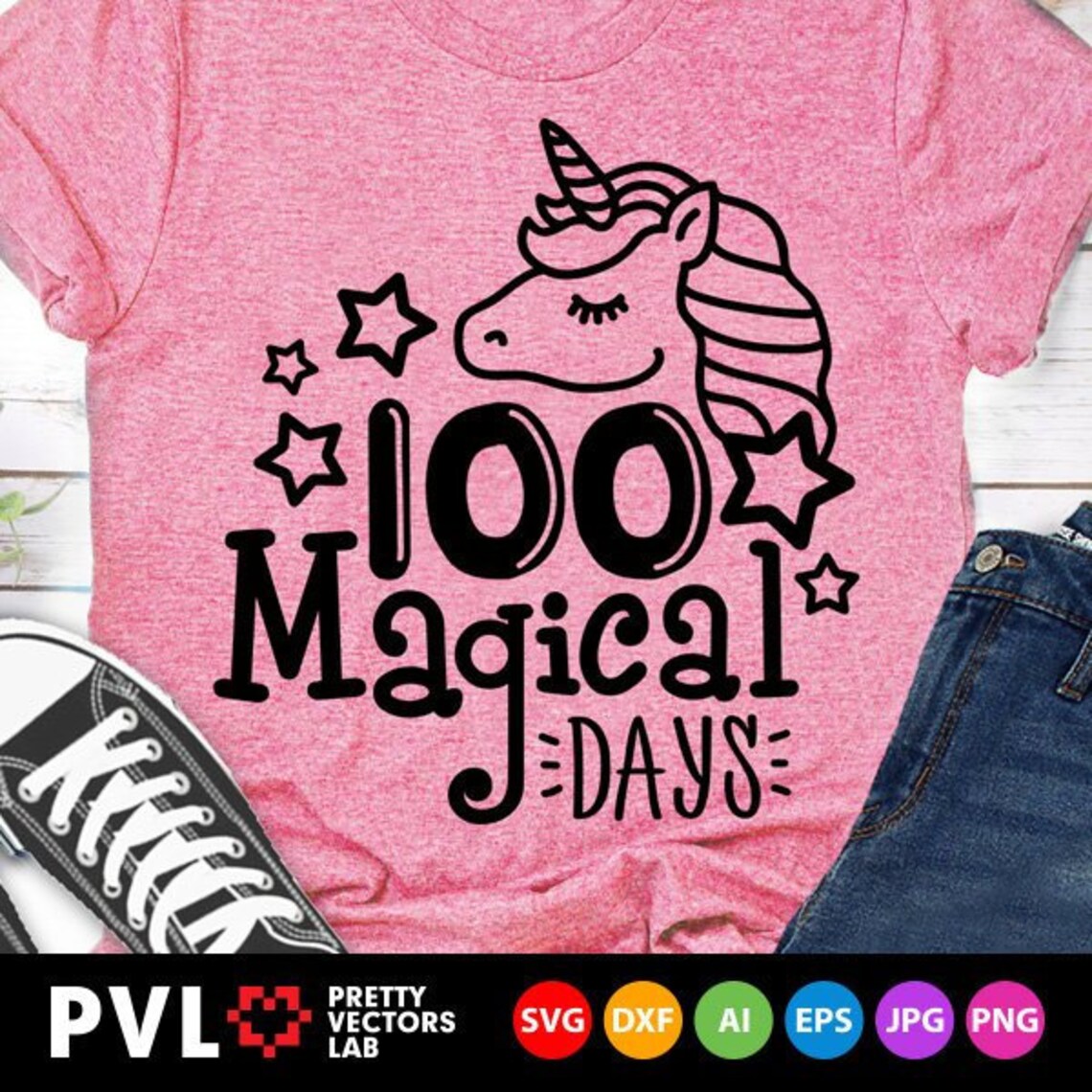 100 Magical Days Svg 100th Day of School Svg Dxf Eps Png - Etsy