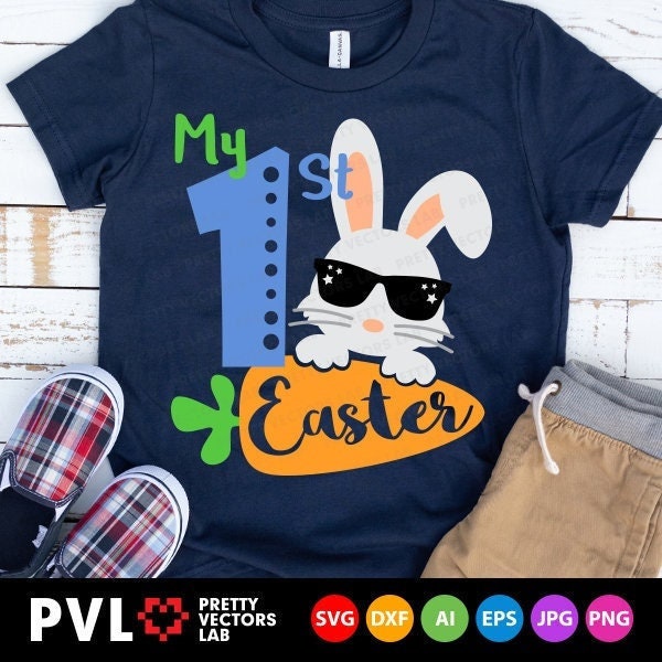 My 1st Easter Bunny Svg My First Easter Svg Baby Boy Easter - Etsy